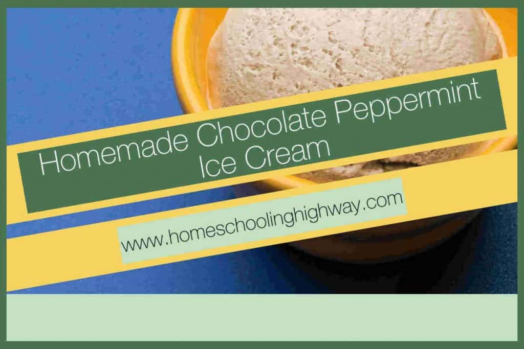 Homemade Chocolate Peppermint Ice Cream - Homeschooling Highway