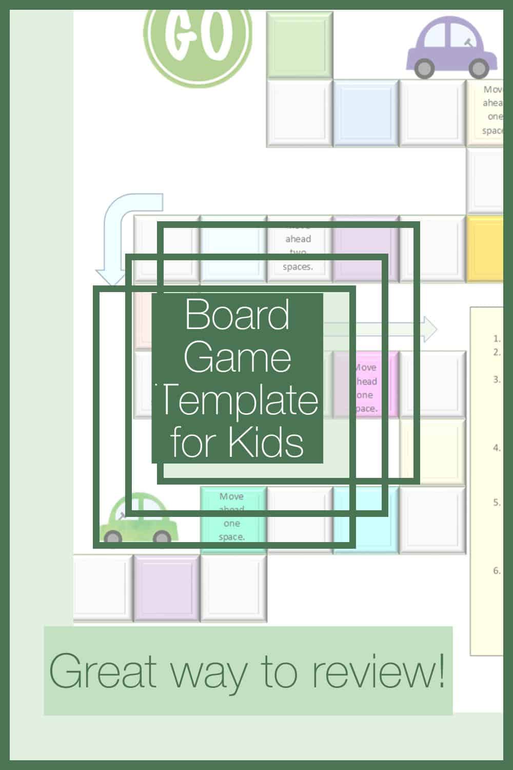 Board Game Template for Kids - Homeschooling Highway