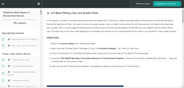 TabletClass Math: Algebra 2 Review for Homeschool - Homeschooling Highway