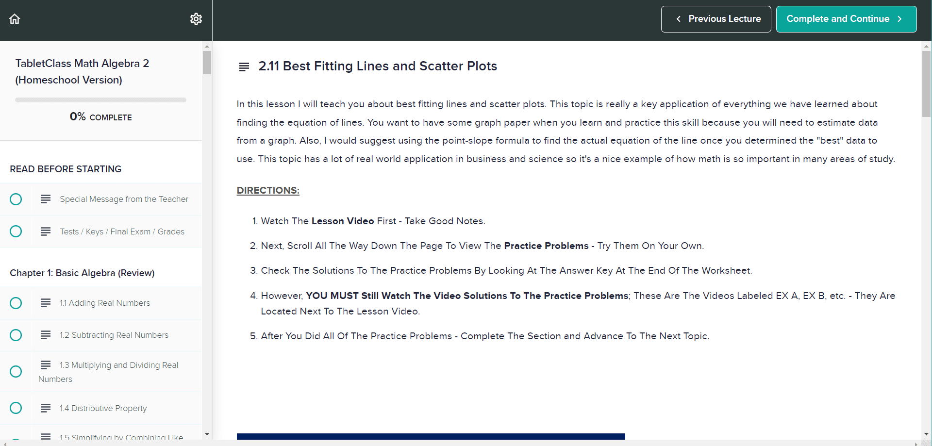TabletClass Math: Algebra 2 Review for Homeschool - Homeschooling Highway